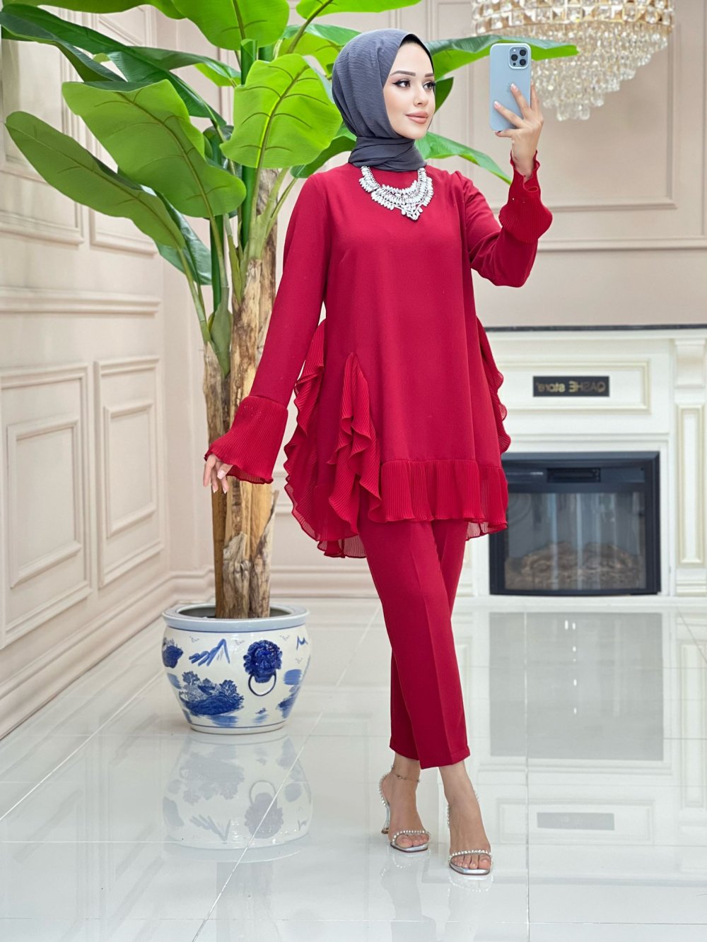 Balkız Krep Takım - Kırmız Modelleri En Uygun Fiyatlarla